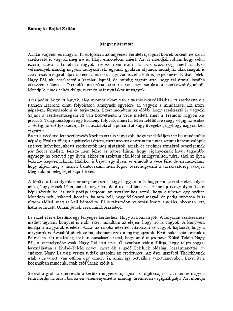 Bajtai Barangó | PDF