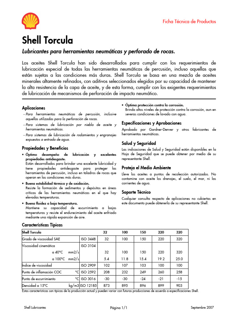 SHELL Torcula | PDF | Lubricante | Agua