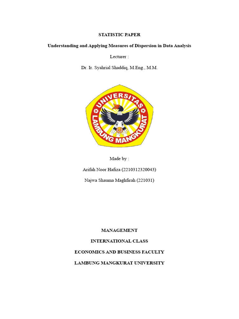 Measure of Dispersion by Group 4 | PDF | Data Analysis | Statistical ...