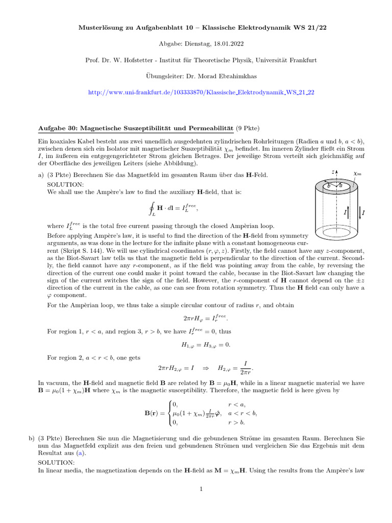 Loesung 10 | PDF | Physical Phenomena | Electromagnetism