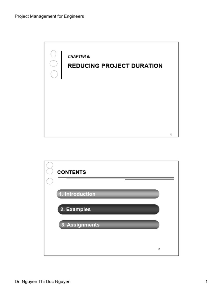 4-Reducing Project Duration | PDF | Project Management | Business Economics