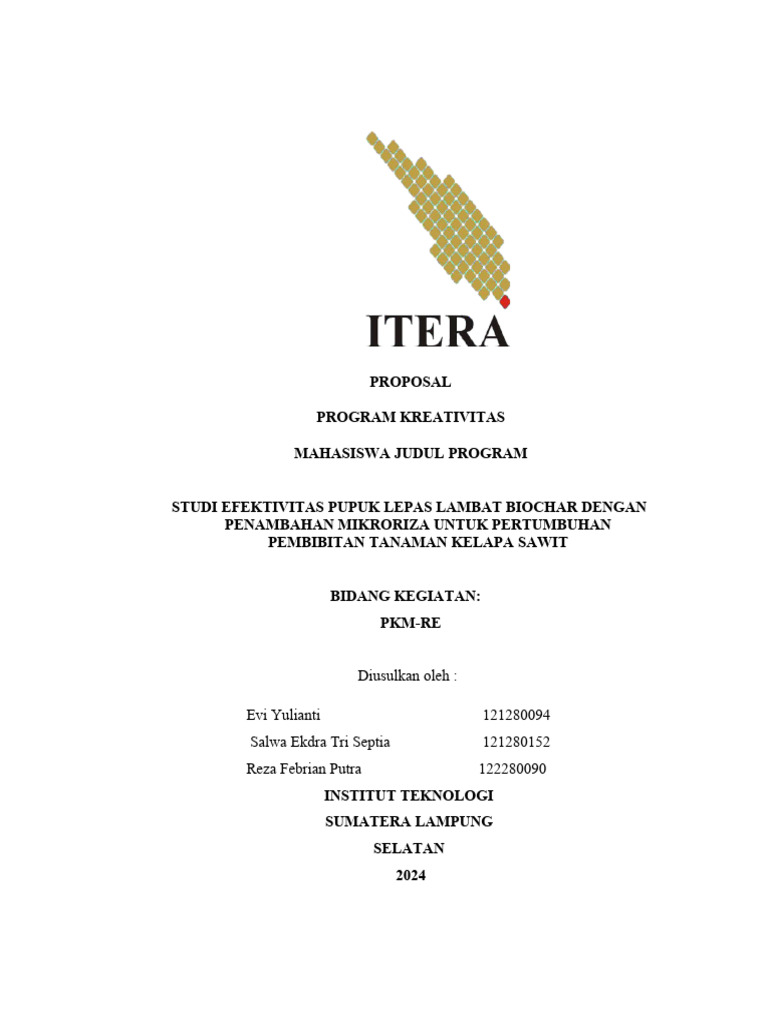 Pupuk Lepas Lambat Biochar Dengan Penambahan Mikroriza Untuk ...