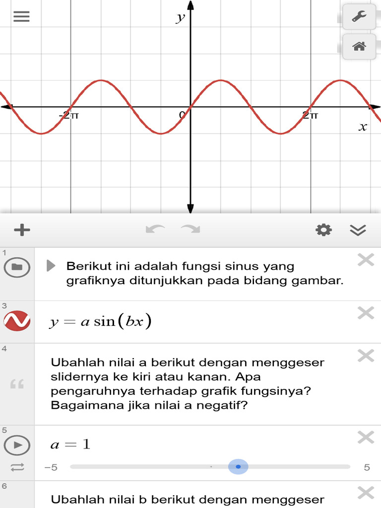 Amplitudo Dan Periode Grafik Fungsi Sinus Dan Cosinus Desmos | PDF ...