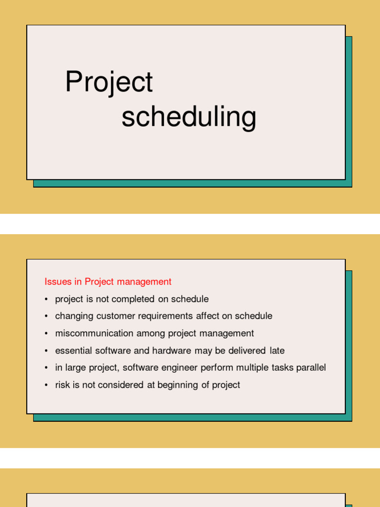 Project Scheduling | PDF