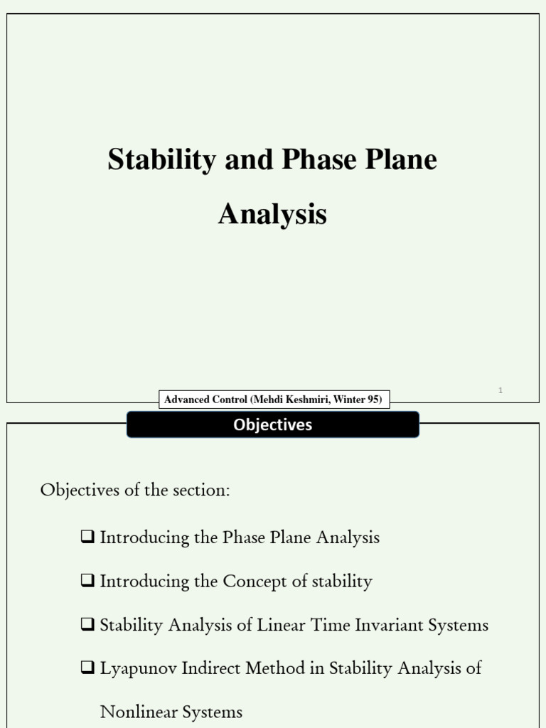 Phase Plane Analysis | PDF | Stability Theory | Eigenvalues And Eigenvectors