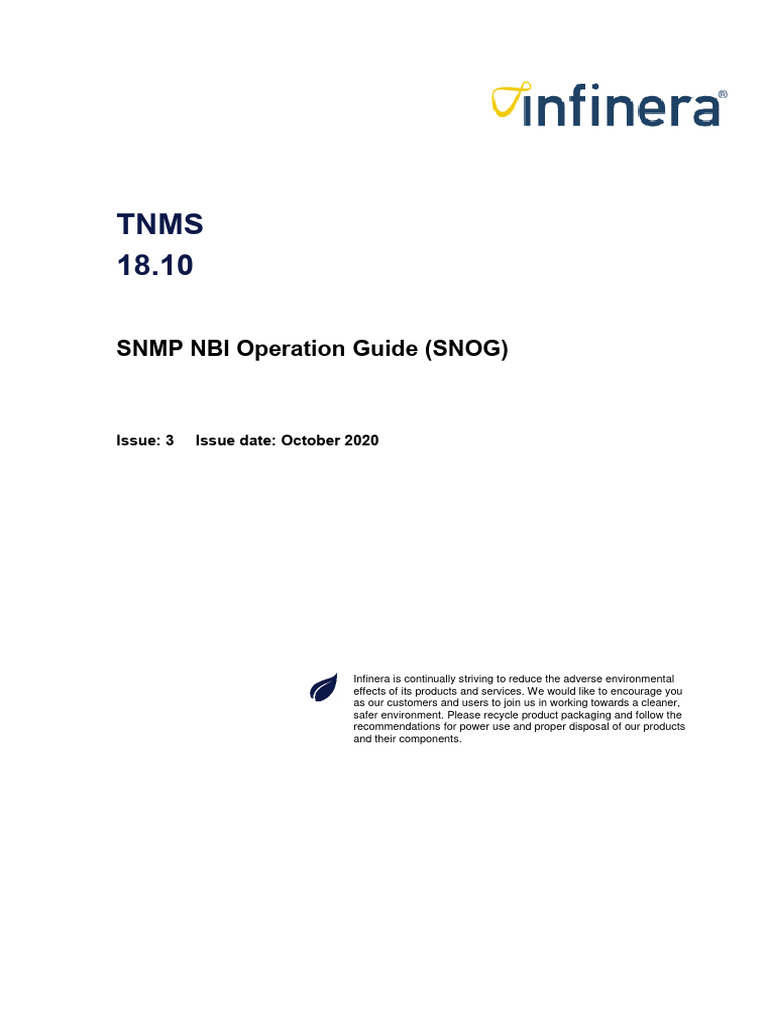 TNMS SNMP NBI - Operation Guide | Download Free PDF | Ip Address | I Pv6