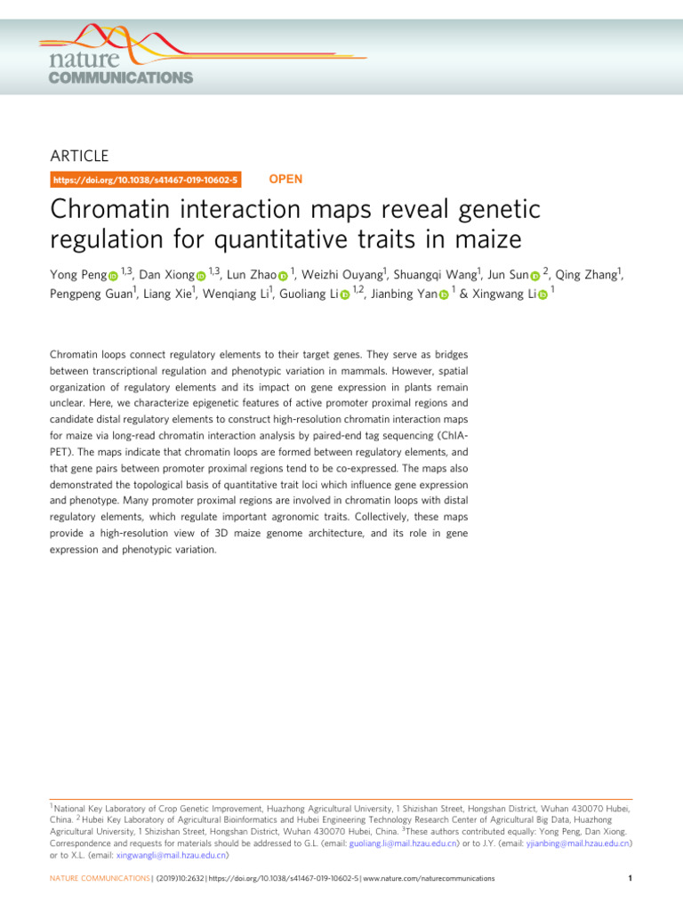 Chromatin Interaction Maps Reveal Genetic Regulation For Quantitative ...