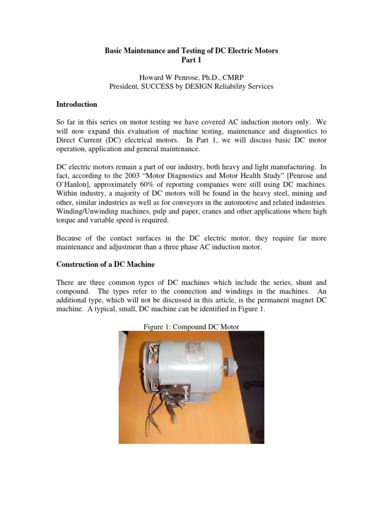Basic-Maintenance-and-Testing-of-DC-Electric-Motors-1 | Download Free ...