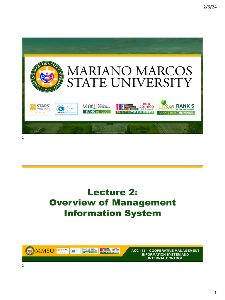 2 3 Lecture 2 1 And 3 Pdf Management Information System Information