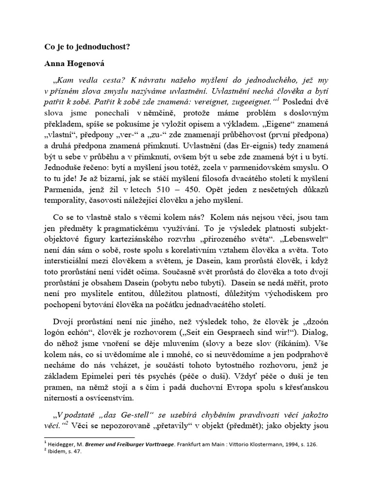 Anna Hogenová-Co Je To Jednoduchost | PDF
