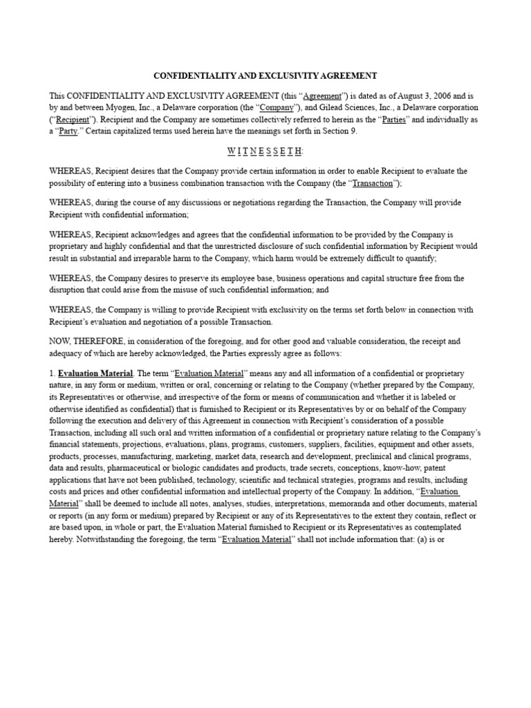 Exclusivity Myogen | PDF | Legal Remedy | Discovery (Law)