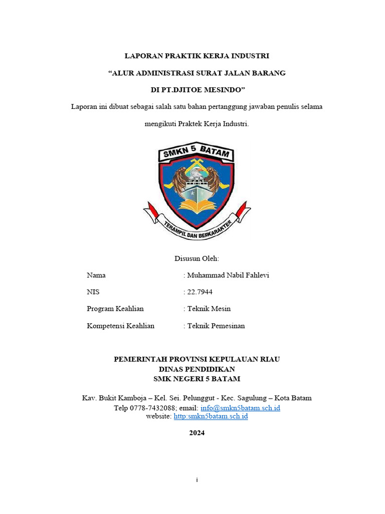 Laporan PKL Nabil TPM 22 | PDF