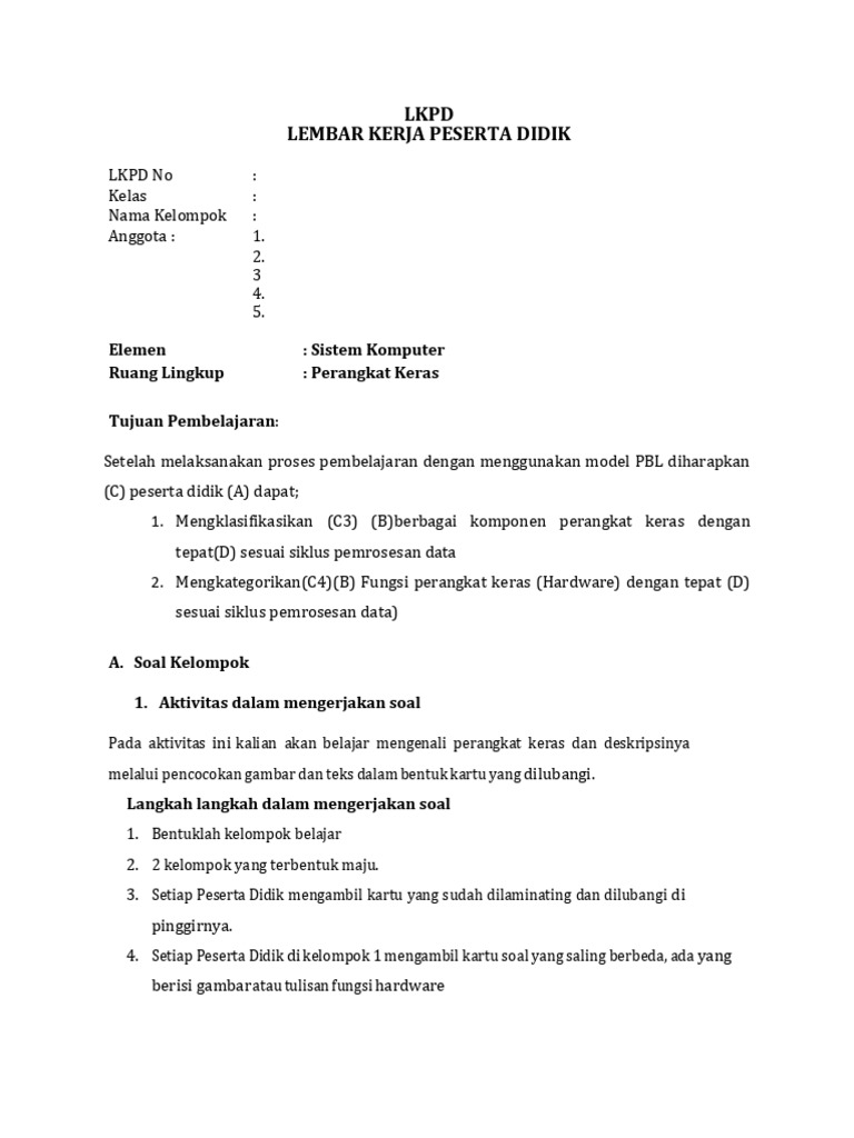 LKPD - Modul Ajar Paket 1 - Dadan | PDF | Game & Aktivitas