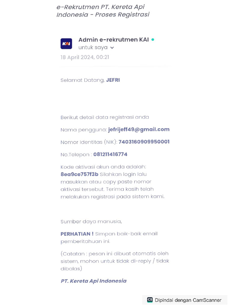 Surat Tanda Registrasi KAI | PDF