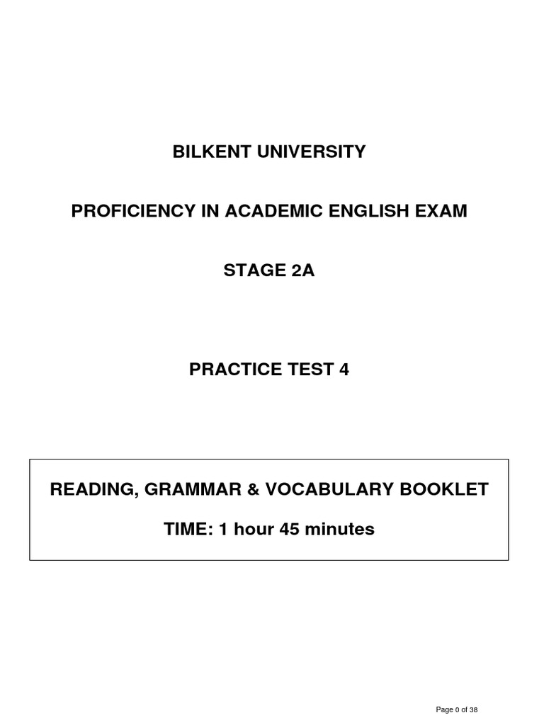 Pae Stage 2 Exam Practice Test 4 With Answer Key and Tapescript | PDF ...