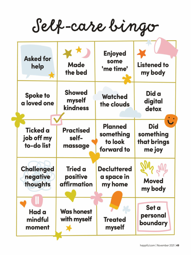 Self-Care Bingo | PDF