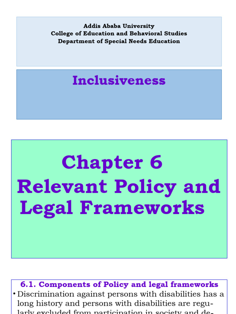 Disability Policy and Legal Frameworks | PDF | Disability | Rights
