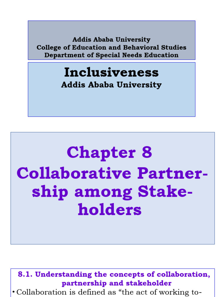 Chapter 8 FINAL Collaborative Partnership Among Stakeholders | PDF | Stakeholder (Corporate ...