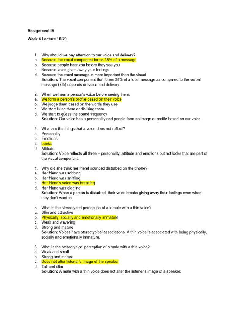 Assignment IV - Correct | PDF | Breathing | Rhythm