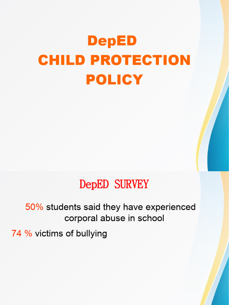 CHILD PROTECTION POLICY PPT | PDF | Child Abuse | Child Protection