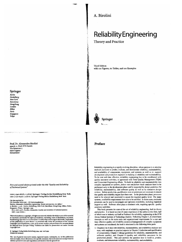Birolini Reliability Engineering | PDF