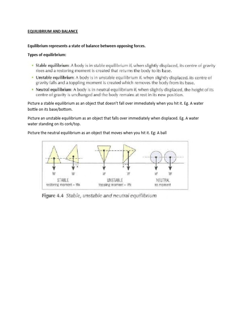 Equilibrium And Balance Pdf