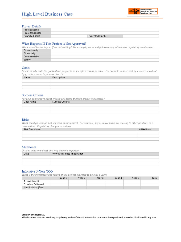 Business Case | PDF | Risk | Business
