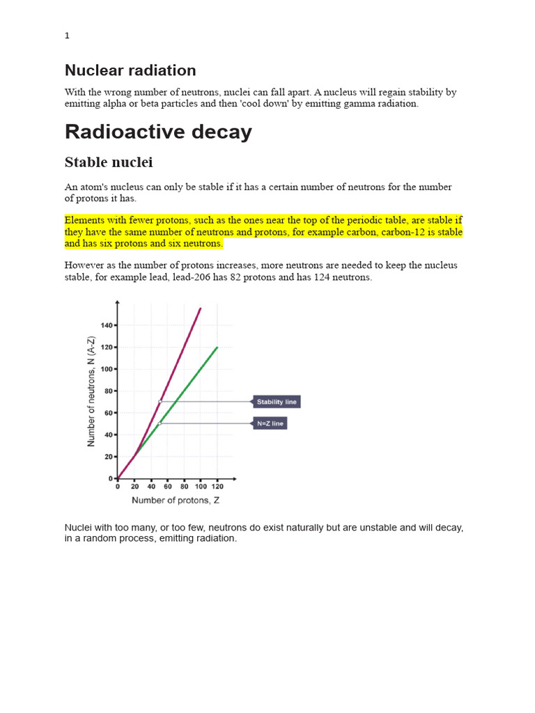 CP6 Radiocativity Notes | PDF | Radioactive Decay | Neutron