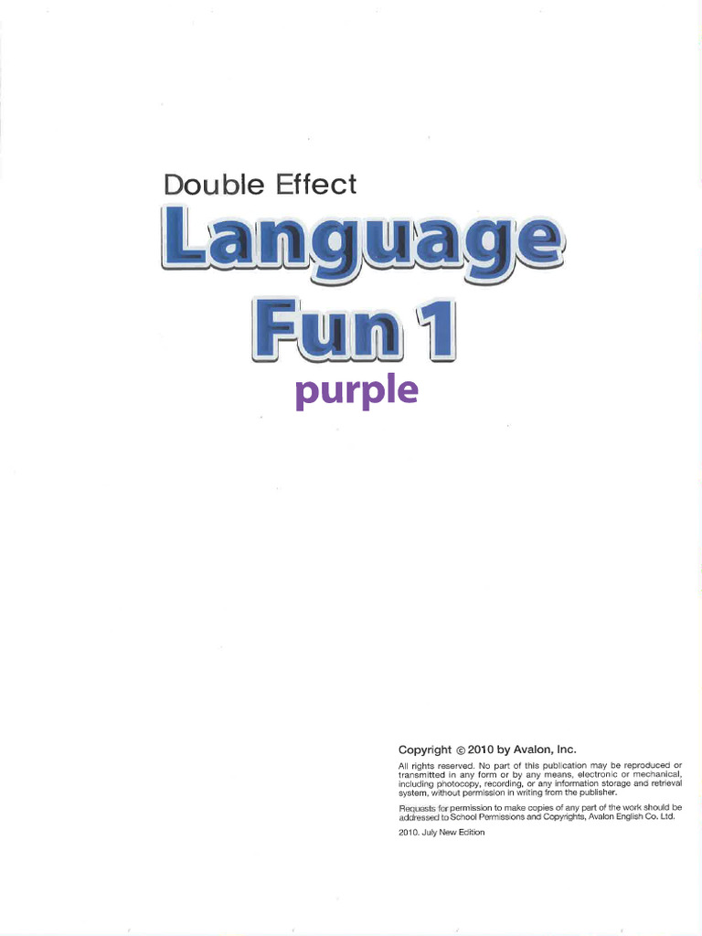 Language Fun 1 (P) | PDF