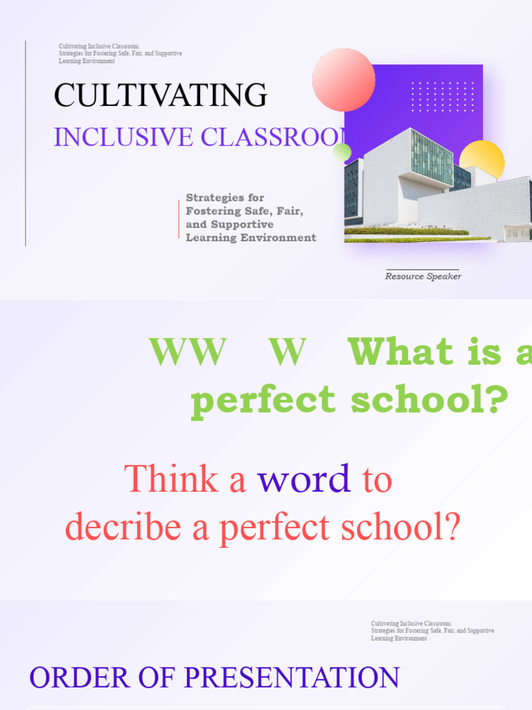 Inclusive Classroom Strategies Guide | PDF | Learning | Inclusion ...