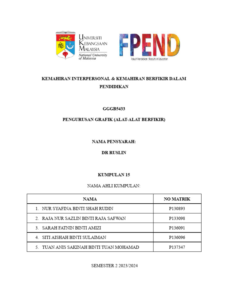 Kumpulan 15 Pengurusan Grafik (Alat-Alat Berfikir) | PDF
