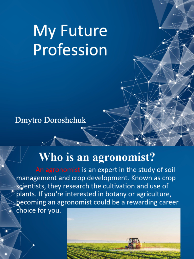 My Future Profession | PDF | Agriculture | Soil