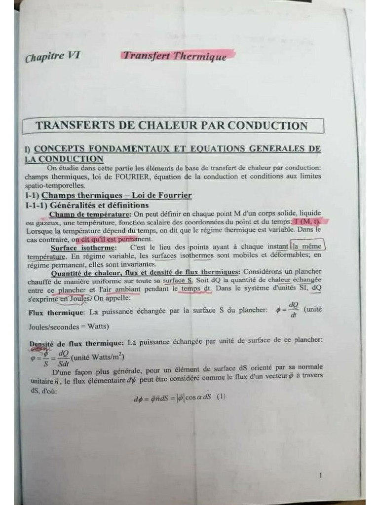 chapitre 4 . transfert thermique | PDF