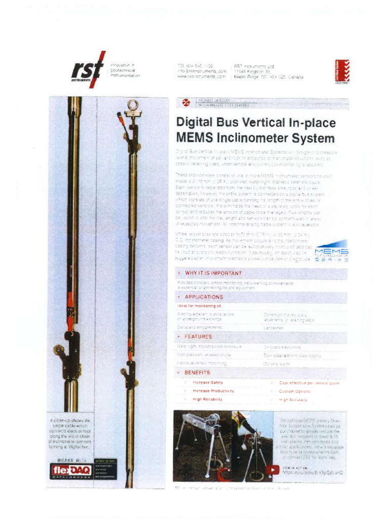 Appendix B1 Product Brochure for Inclinometer | PDF