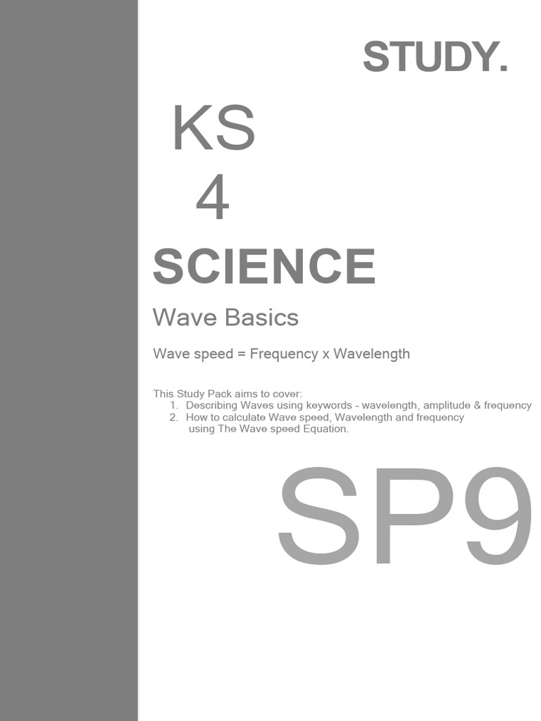 SP 9 Wavebasicswavespeedcalculations | PDF | Waves | Hertz