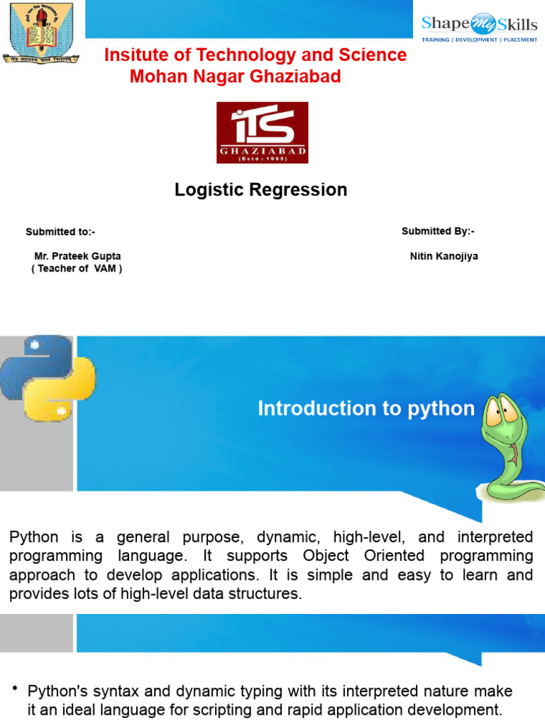 Introduction to Python | Download Free PDF | Machine Learning | Statistical Classification