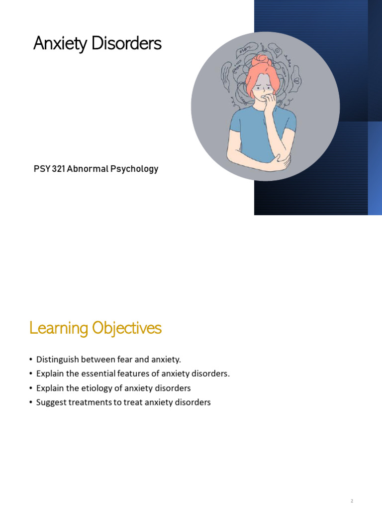Lecture 3 - Anxiety Disorders - 240208 - 142835 | PDF | Anxiety ...