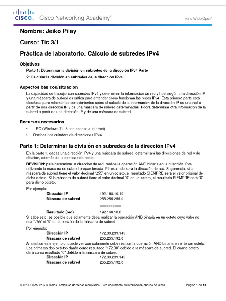 Cálculo de Subredes IPv4: Guía Práctica | PDF | Dirección IP | Arquitectura de Computadores
