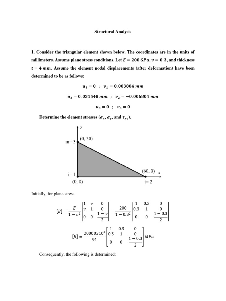 Structural Analysis | PDF | Stress (Mechanics) | Deformation (Engineering) Structural Analysis | PDF | Stress (Mechanics) | Deformation (Engineering)