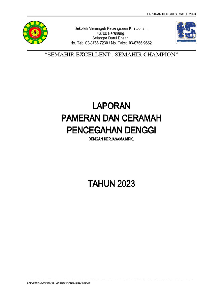 Laporan Denggi 2 (2023) | PDF
