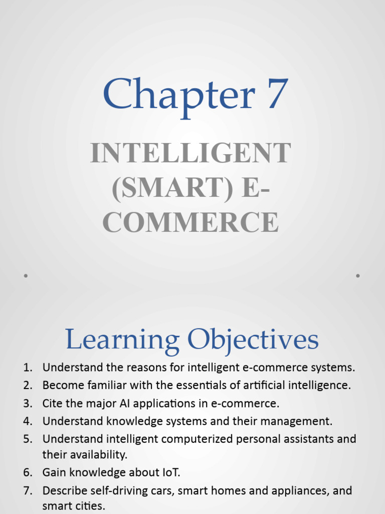 Intelligent (Smart) E-Commerce | PDF | Internet Of Things | Artificial Intelligence