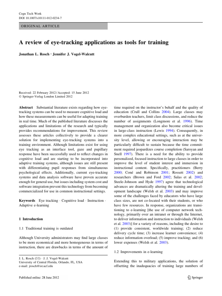 Review Eye Tracking 5905 | Download Free PDF | Educational Technology ...