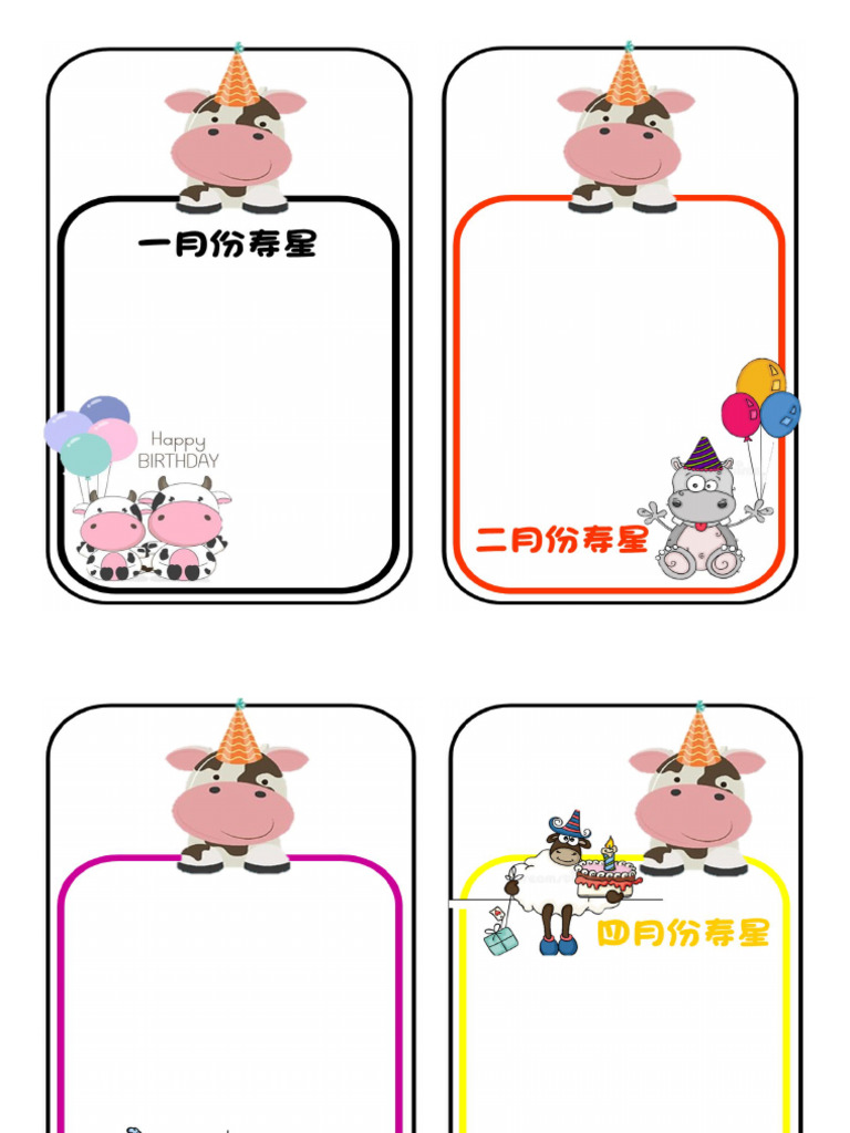 Happy Birthday Chart | PDF