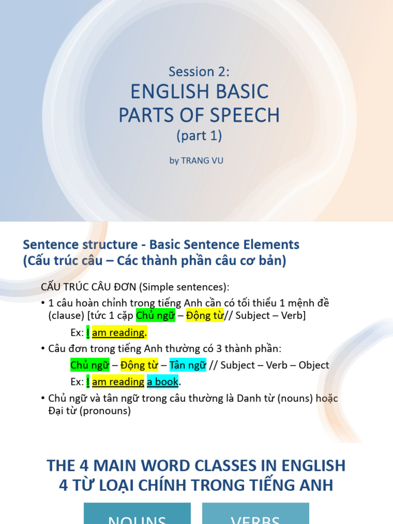 28.03.2024 PARTS OF SPEECH (Part 1) | PDF