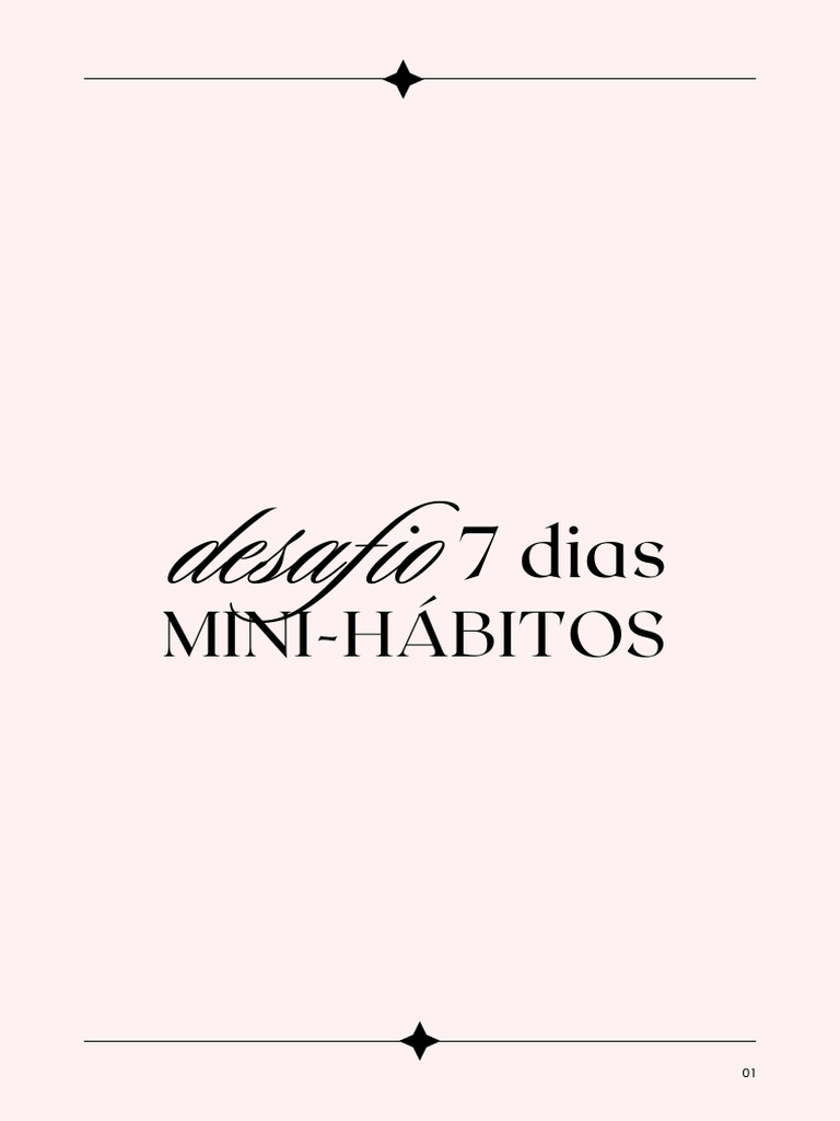 Desafio 7 Dias Mini Habitos | PDF | Autoajuda | Bem-estar