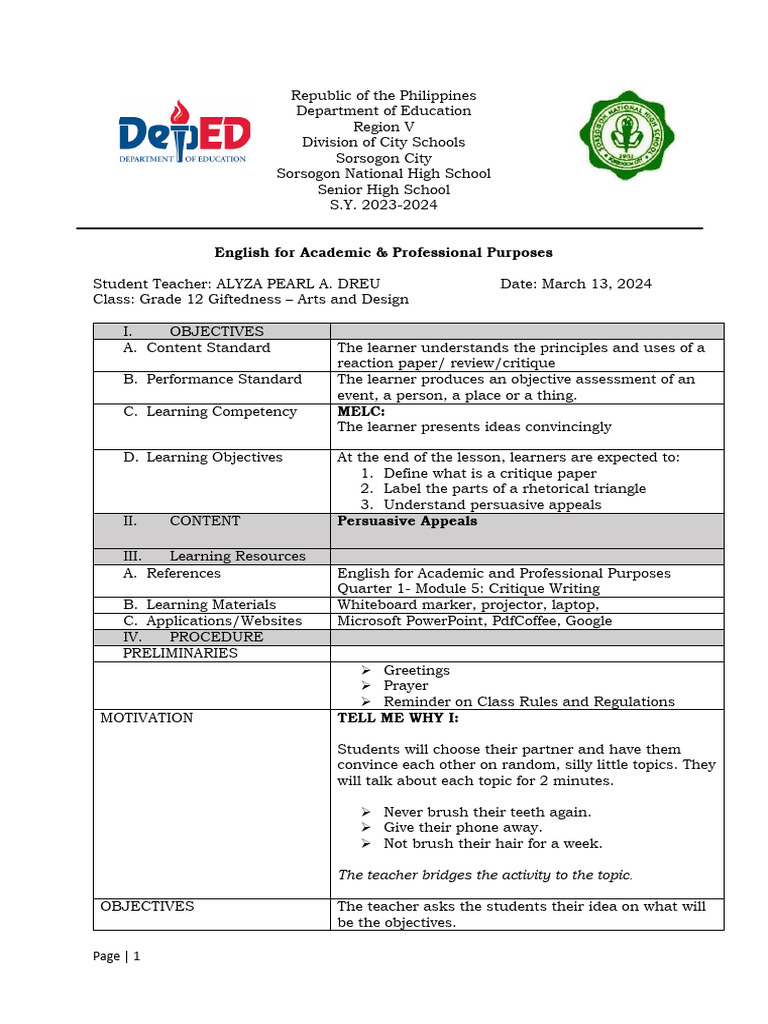 EAPP LP Paraphrasing vs. Summarizing | PDF | Cognition | Human Communication