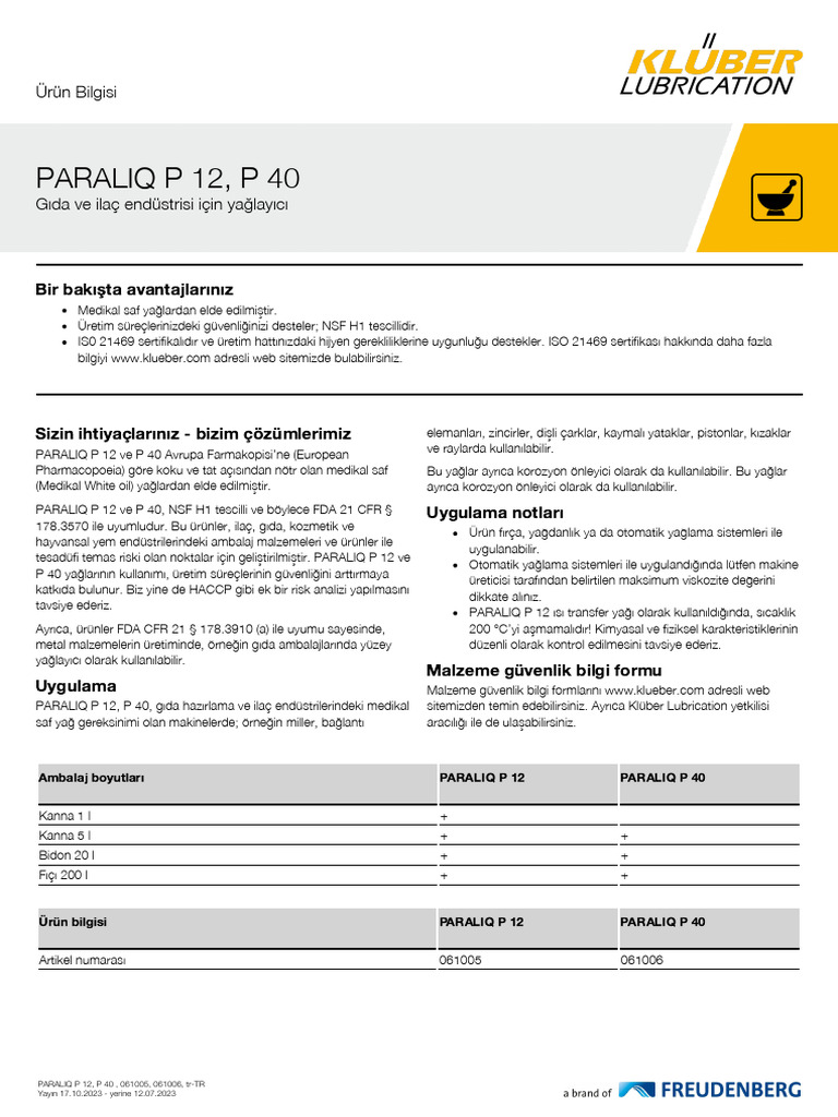 PARALIQ P 12 P 40 061005 PI TR TR | PDF