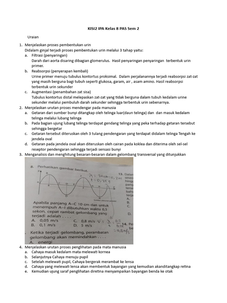 Kisi2 Ipa Kelas 8 Pas Sem 2 | PDF