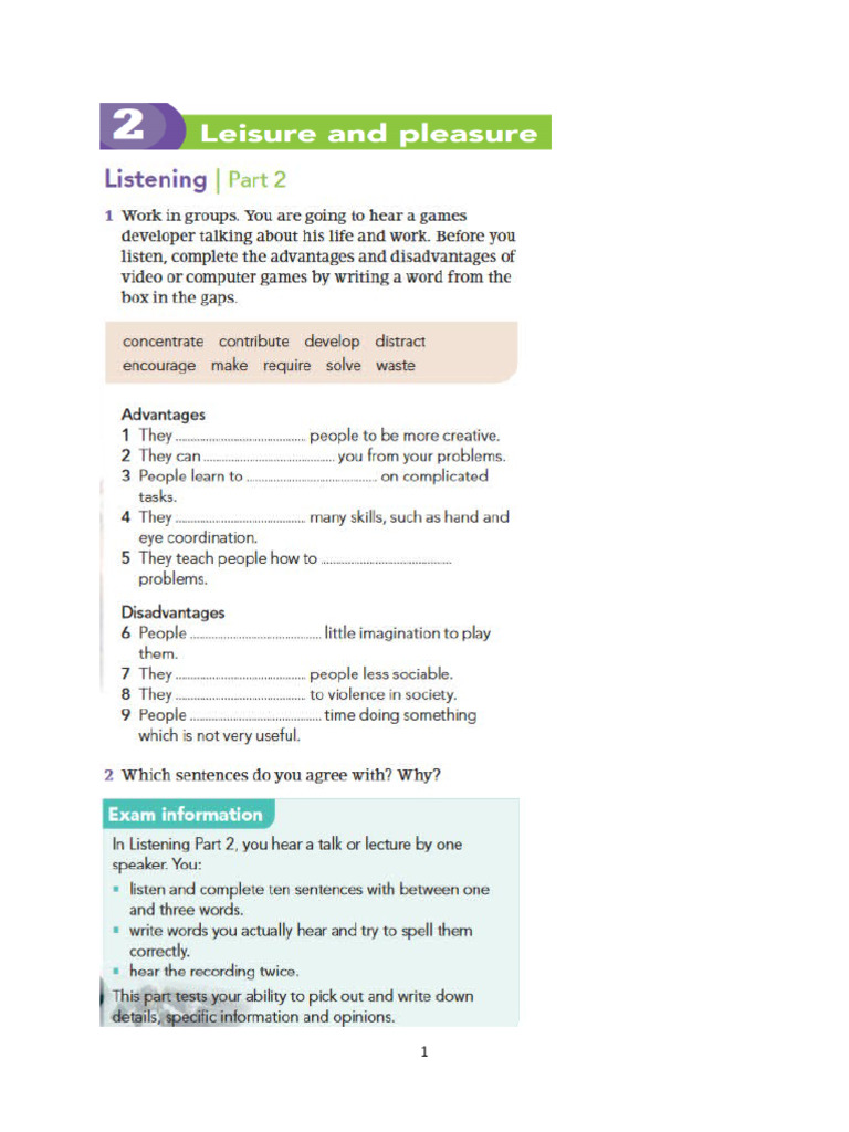 Unit 2 - Leisure and Pleasure | PDF