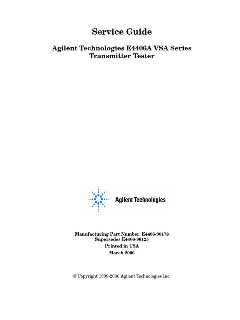 E4406A VSA Series | PDF | Electrostatic Discharge | Electrical Engineering